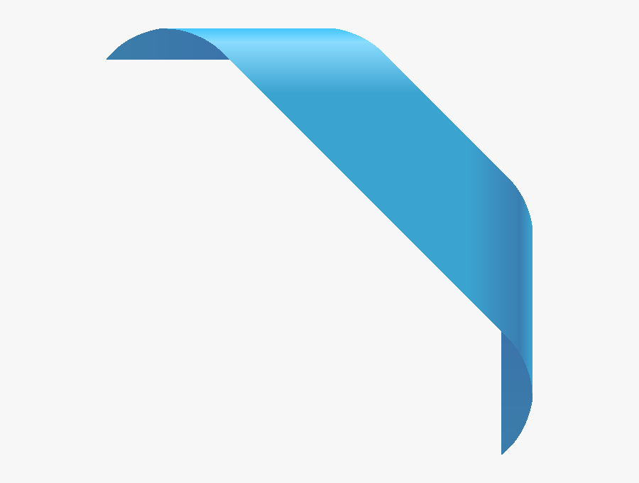 Light Blue Corner Ribbon - Light Blue Corner Design , Free Transparent ...