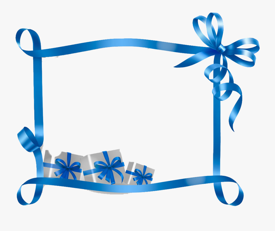 Clip Art Blue Ribbon Border - Happy Anniversary Of Company , Free ...