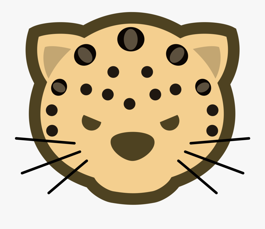 Head,big Cats,paw - Leopards Face In Cartoon , Free Transparent Clipart ...