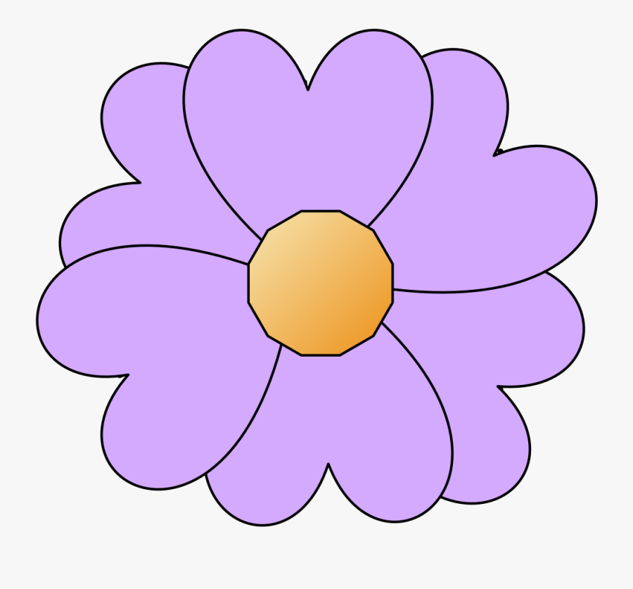 Simple Purple Flower - Flor Animada Morada Png , Free Transparent ...