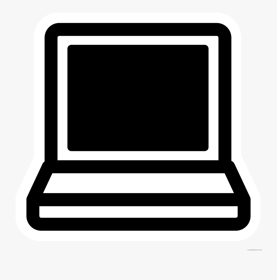 Apple Laptop Clip Art Black And White - Black And White Laptop , Free ...