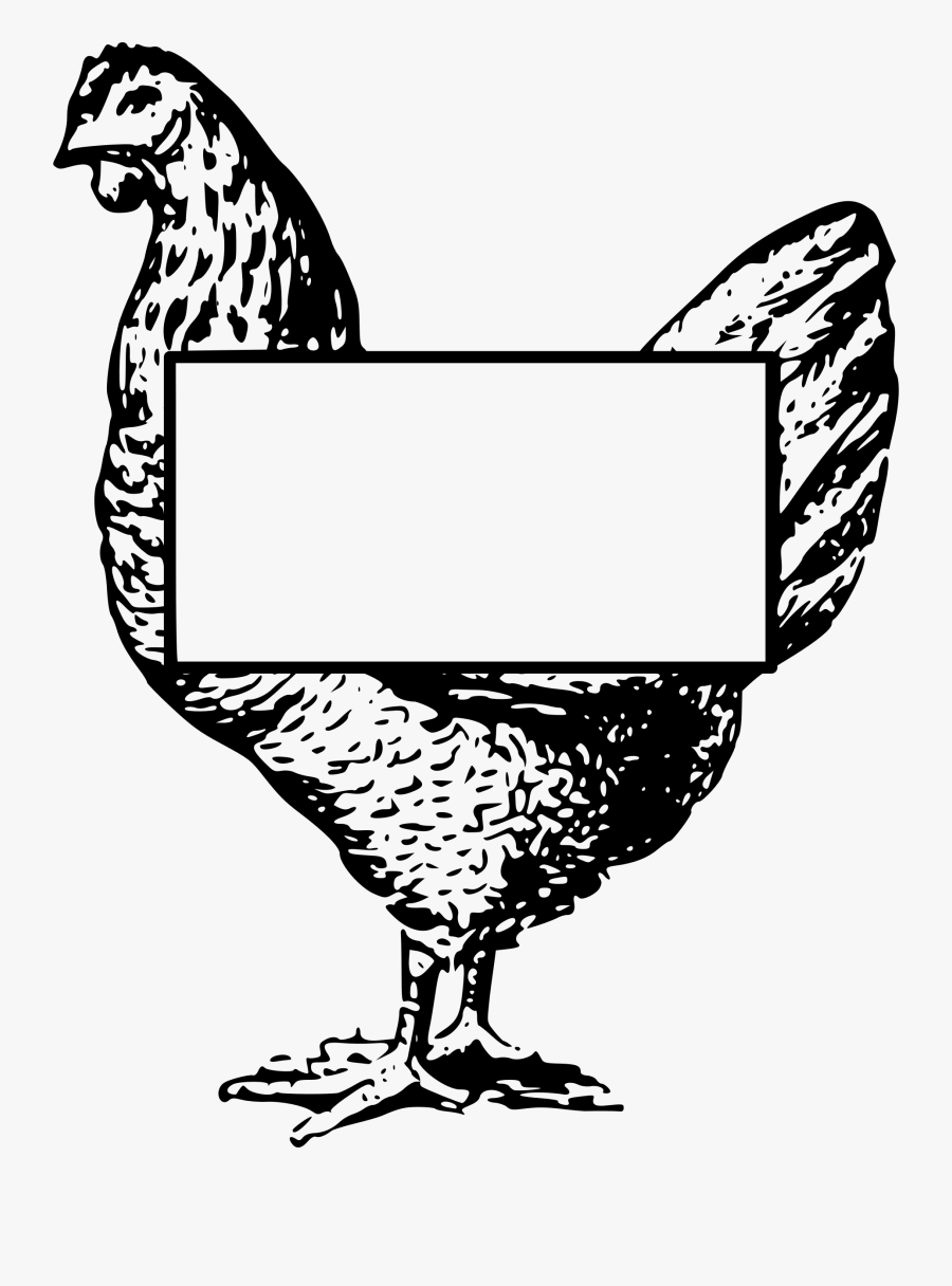 Transparent Chicken Clipart Png - Chicken Frame Border Black And White ...