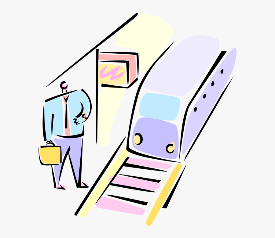 Vector Illustration Of Office Work Commuter Catches , Free Transparent ...