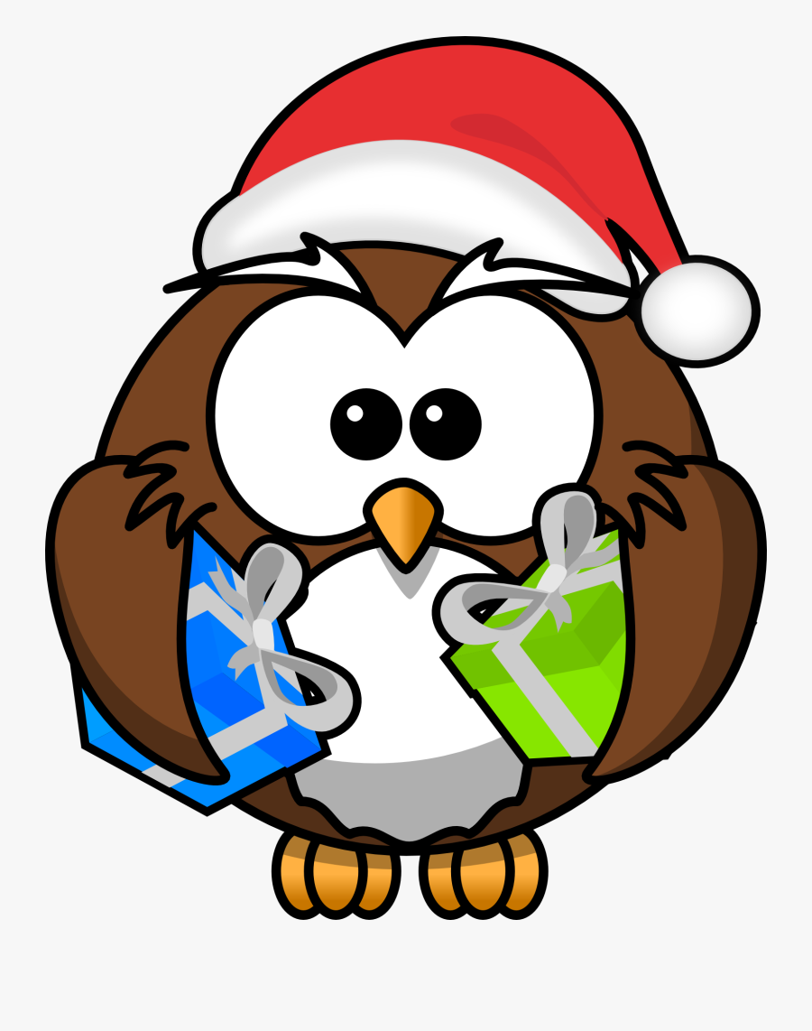 Santa Owl - Clip Art Christmas Owl , Free Transparent Clipart - ClipartKey