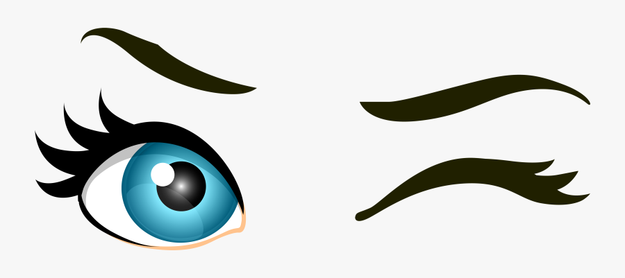Blue Winking Eyes Png Clip Art , Free Transparent Clipart - ClipartKey