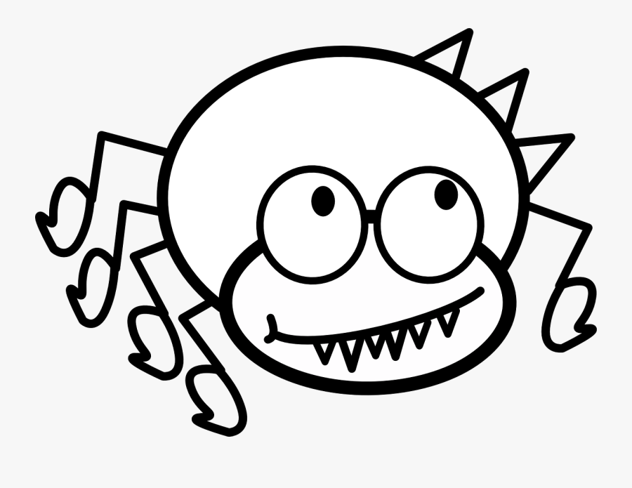 Transparent Spider Cartoon Png - Cute Spider Clipart Black And White ...