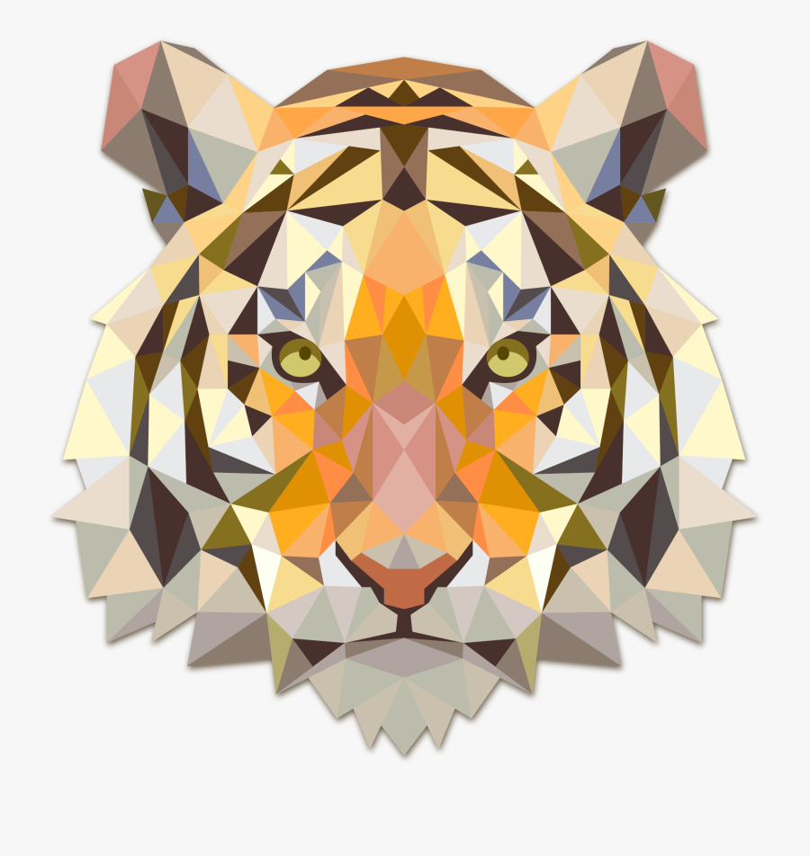 Geometric Tiger , Free Transparent Clipart - ClipartKey