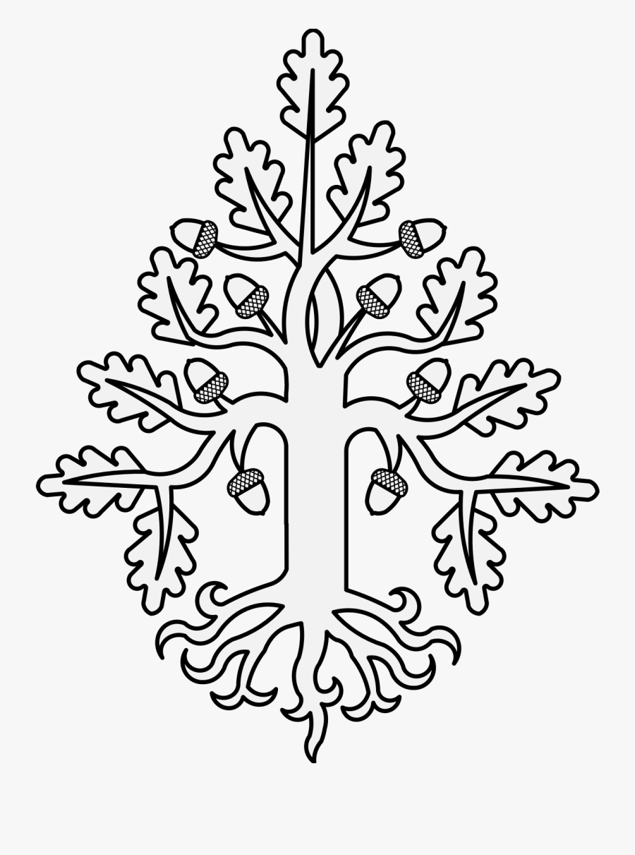 Heraldic Oak Tree , Free Transparent Clipart - ClipartKey