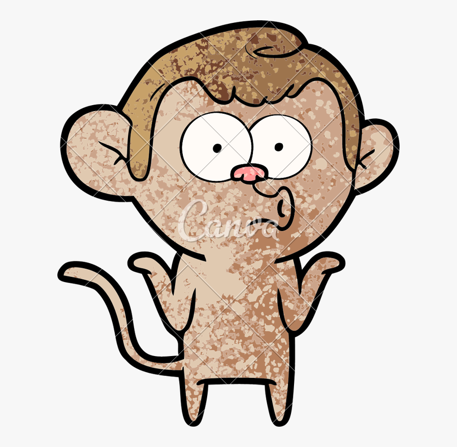 Clip Art Confused Monkey - Cartoon Monkey Confused , Free Transparent ...