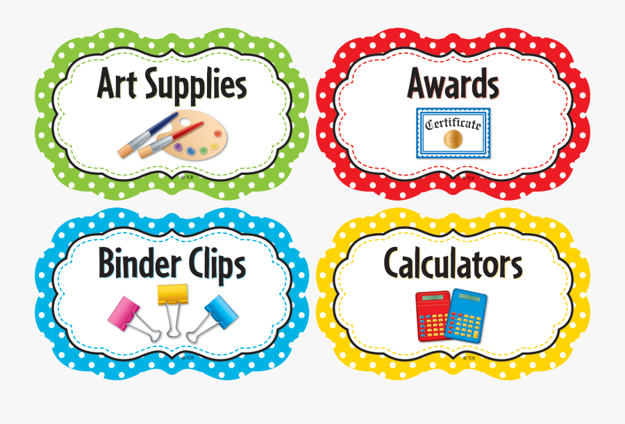 Polka Dots Supply Labels , Free Transparent Clipart - ClipartKey