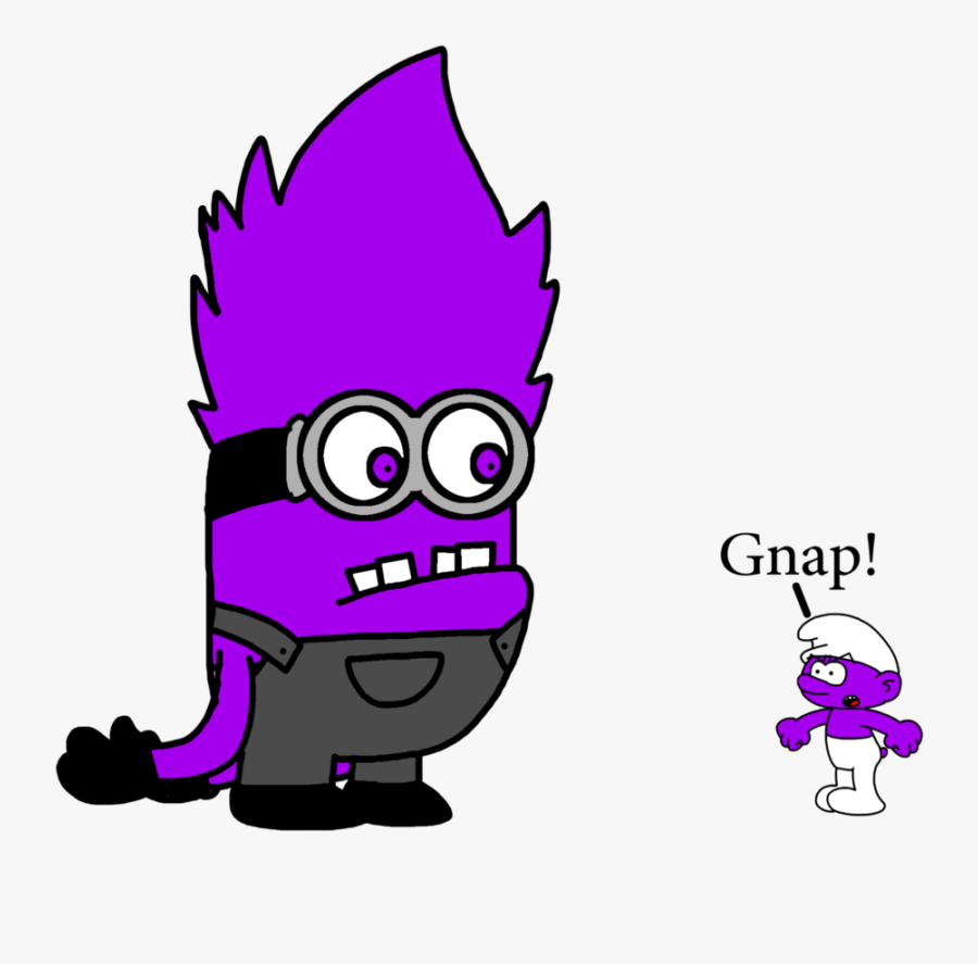 Evil Minion Meets Purple Smurf By Marcospower - Purple Smurfs , Free ...