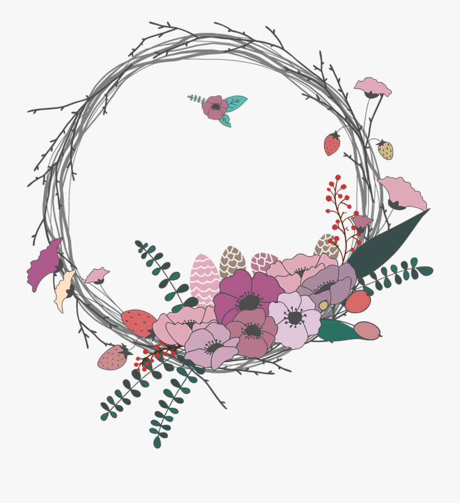 Spring Flower Wreath Clipart , Free Transparent Clipart - ClipartKey