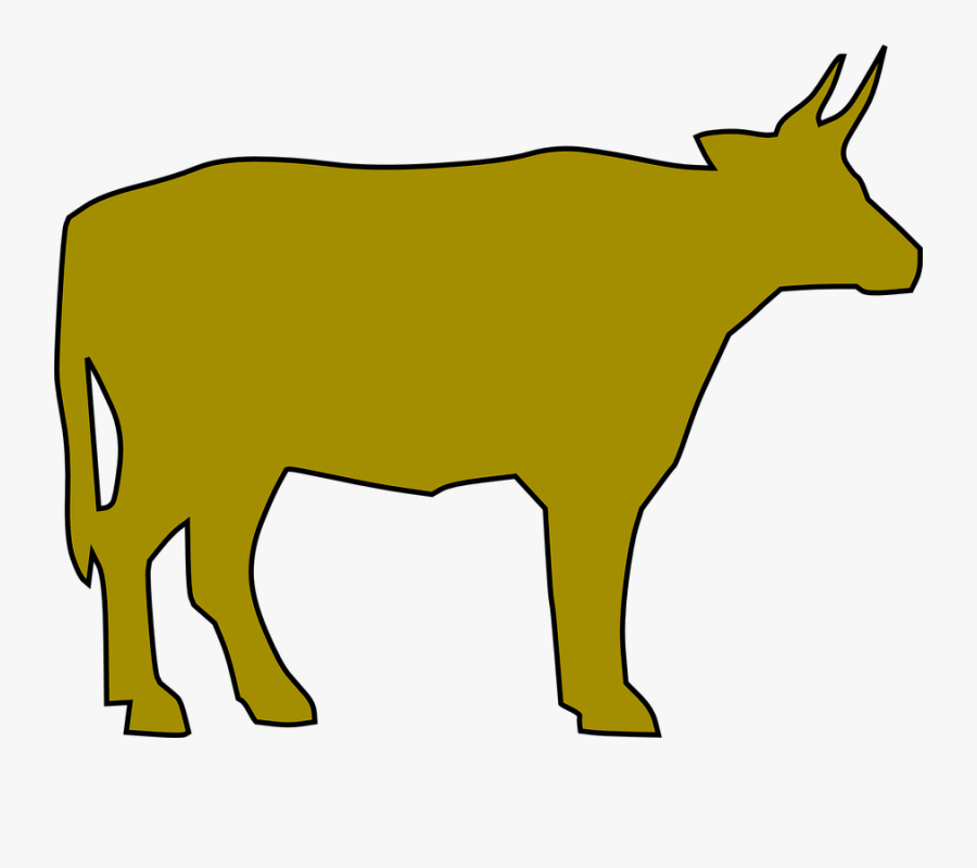 Transparent Cow Images Clipart - Yellow Cow Drawing , Free Transparent ...