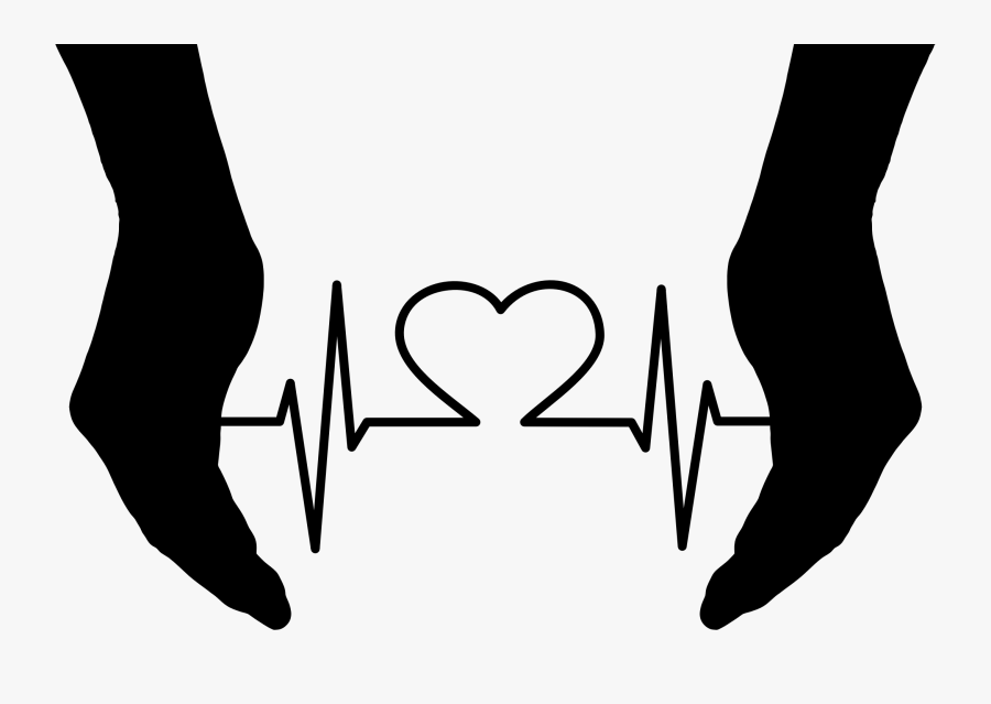 Clipart Heart With Ekg - Life Line With Heart , Free Transparent ...