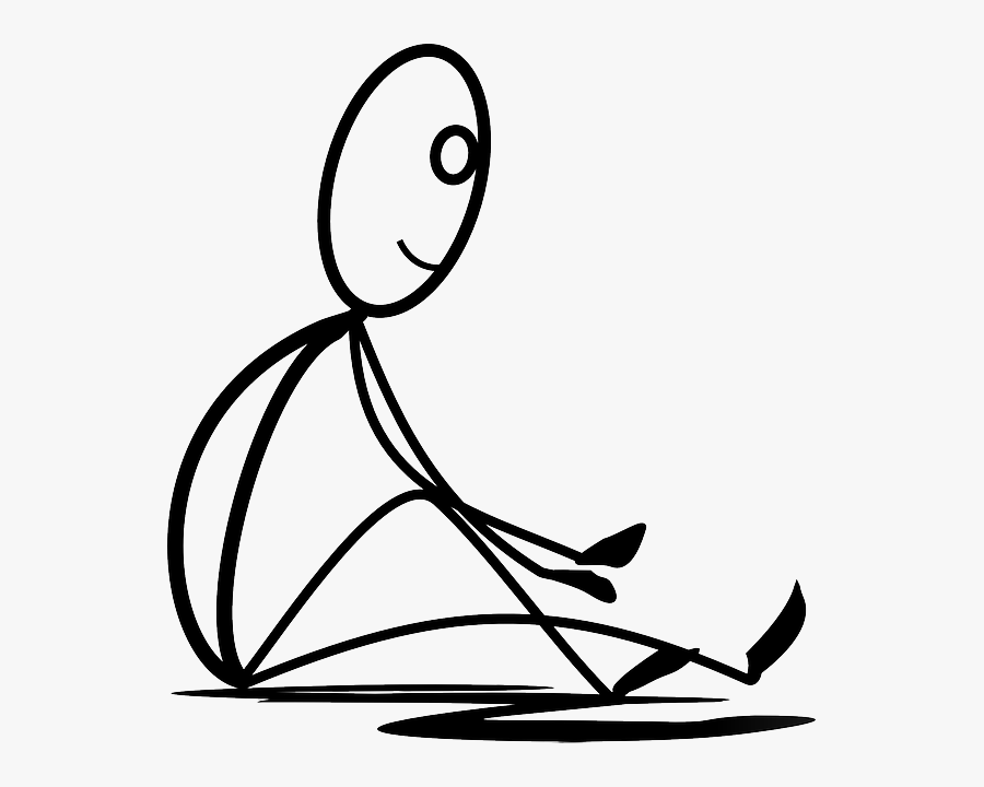 Stick Figure Sitting Down , Free Transparent Clipart - ClipartKey
