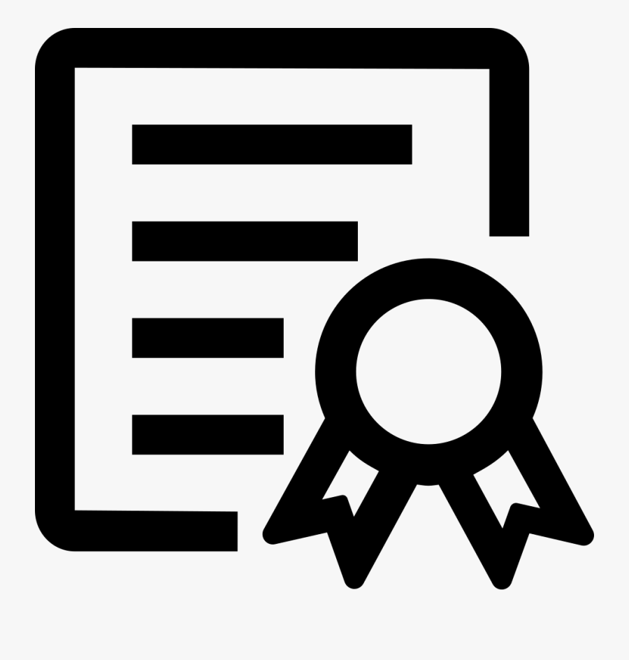 Transparent Certificate Ribbons Clipart - Certificate Icon Png , Free ...