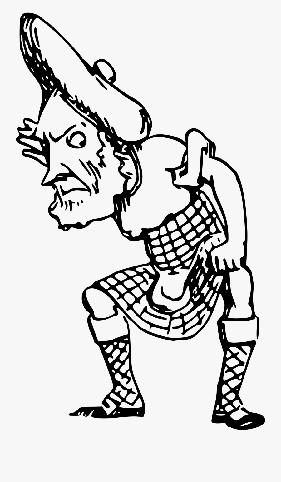 Image Library Comic Character Big Image - Scottish Man Drawing , Free ...