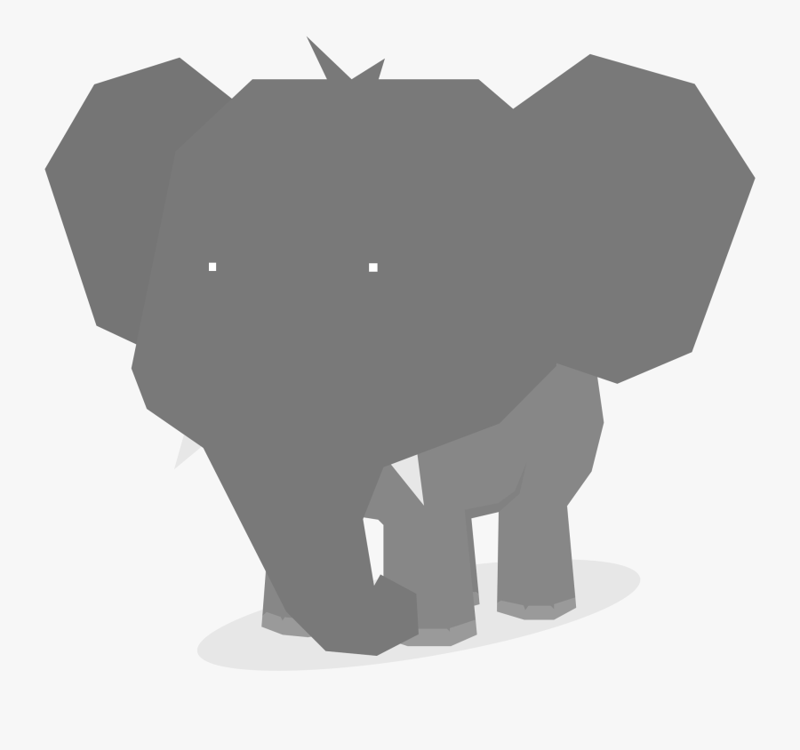 Elephant Minimal Flat Design Animal - Elephant , Free Transparent ...