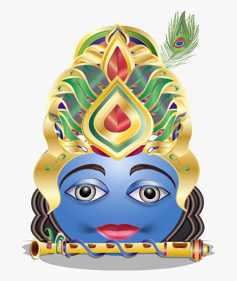 Krishna Emoticon Smiley - Krishna Peacock Feather Png , Free ...