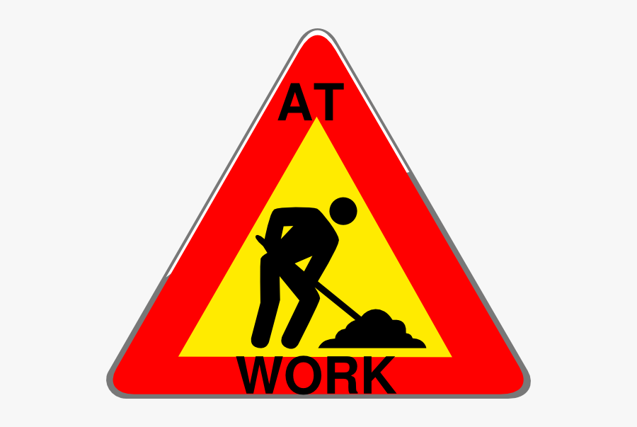 Construction At Work Sign Clip Art At Clker - Cartello Lavori In Corso ...