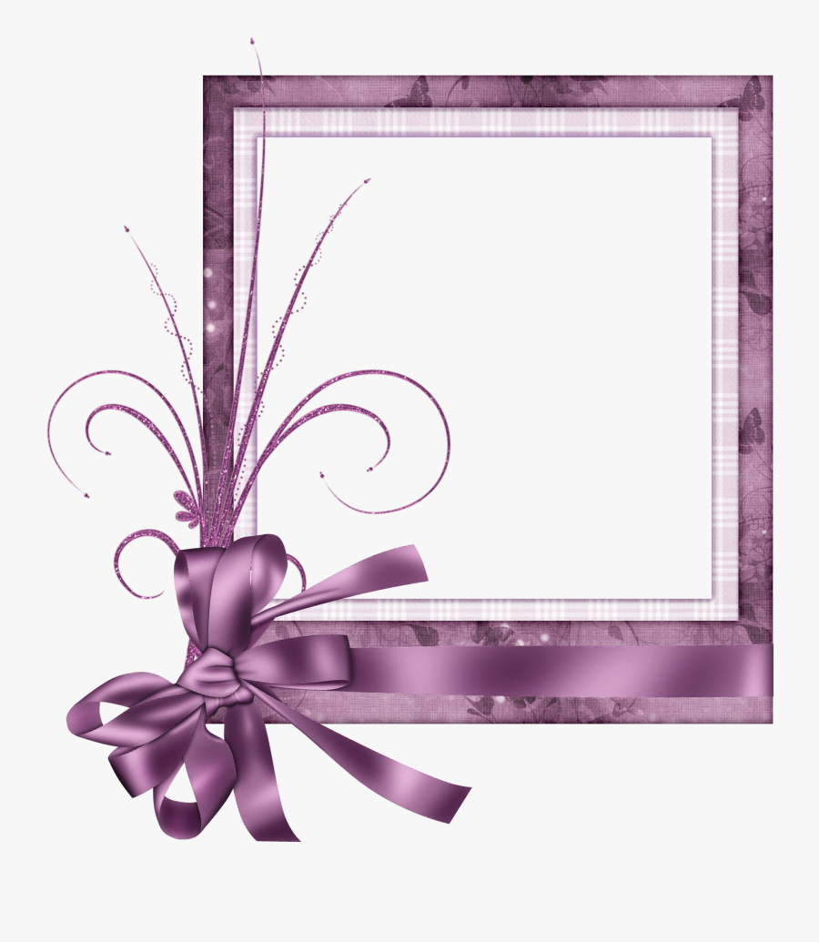 Picture Frame Png Cute - Purple Frame Transparent Background , Free ...