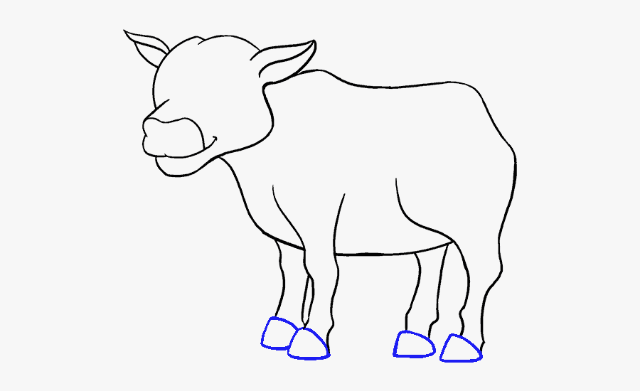 Easy Cartoon Cow Drawing , Free Transparent Clipart - ClipartKey