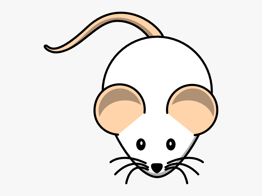 White Mouse Pink Tail Clip Art At Clker - Mouse Transparent Png Cartoon ...