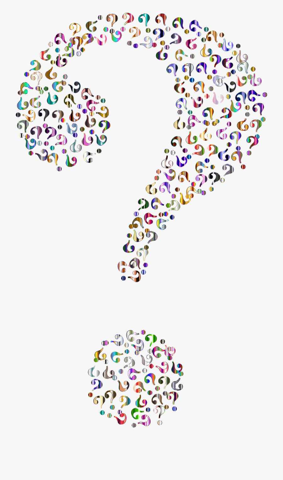 Prismatic Question Mark Fractal 10 No Background Clip - Question Marks ...