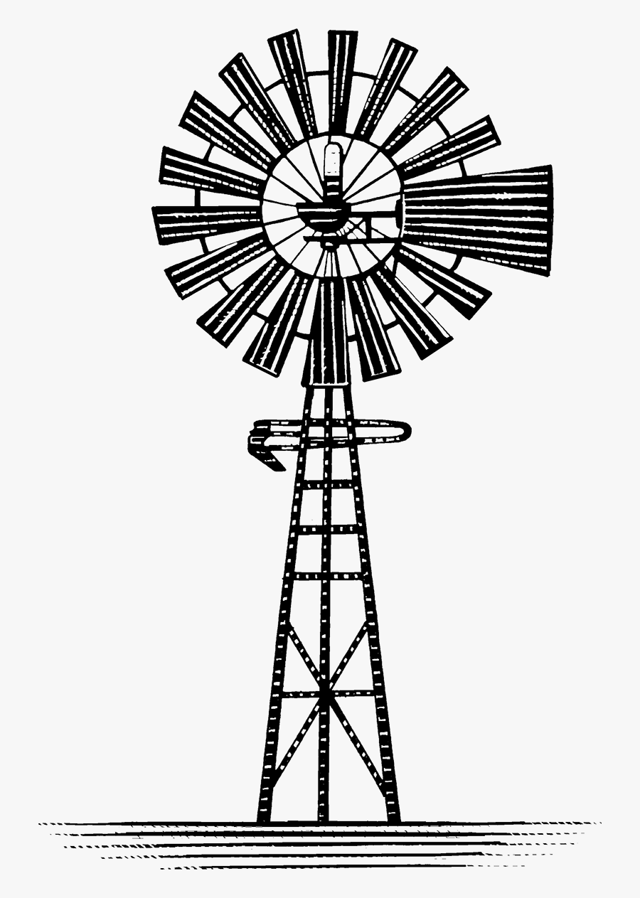Transparent Windmill Clipart Black And White - Bybel Gedagte Vir Die ...