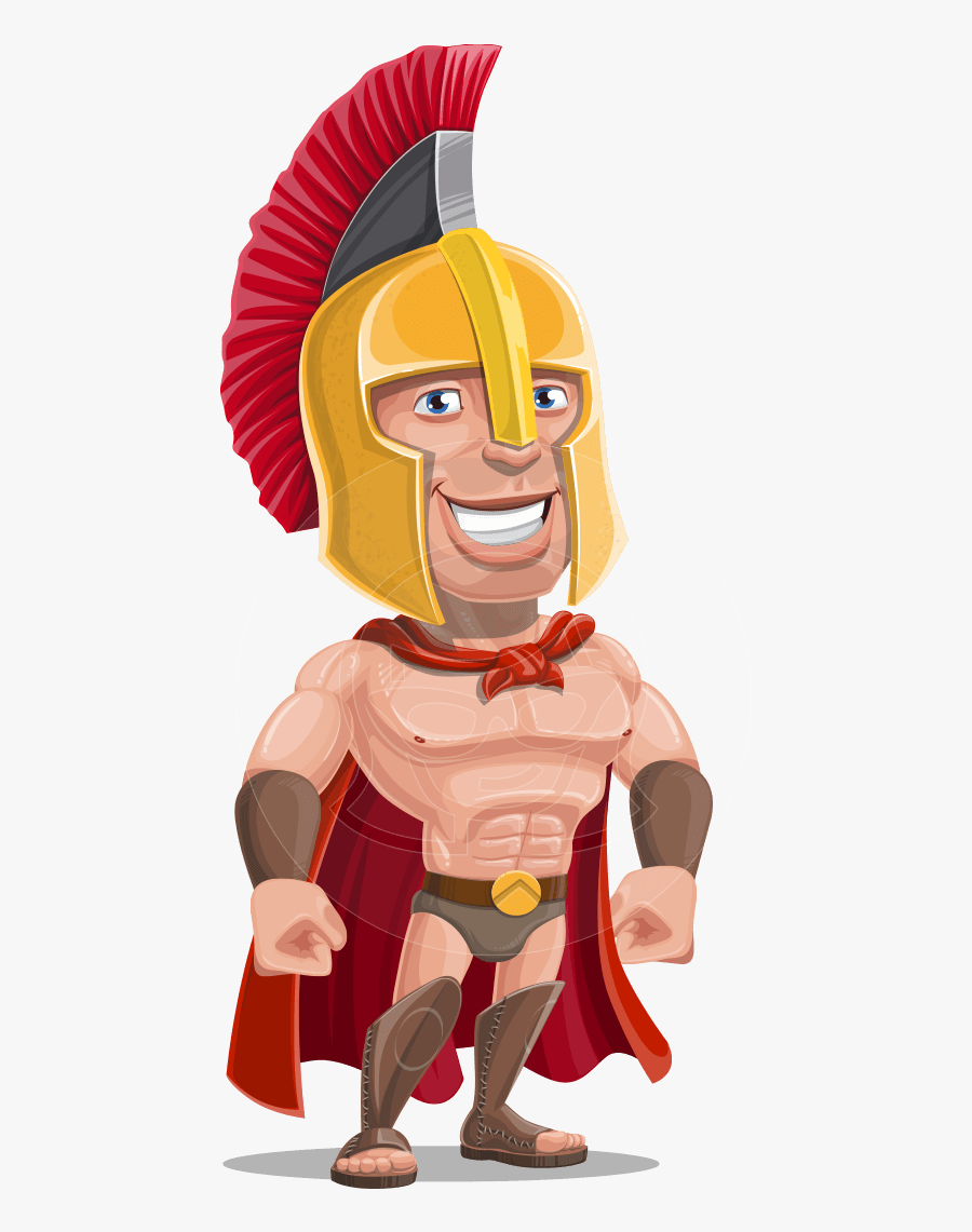 Vector Spartan Man Cartoon Character , Free Transparent Clipart ...