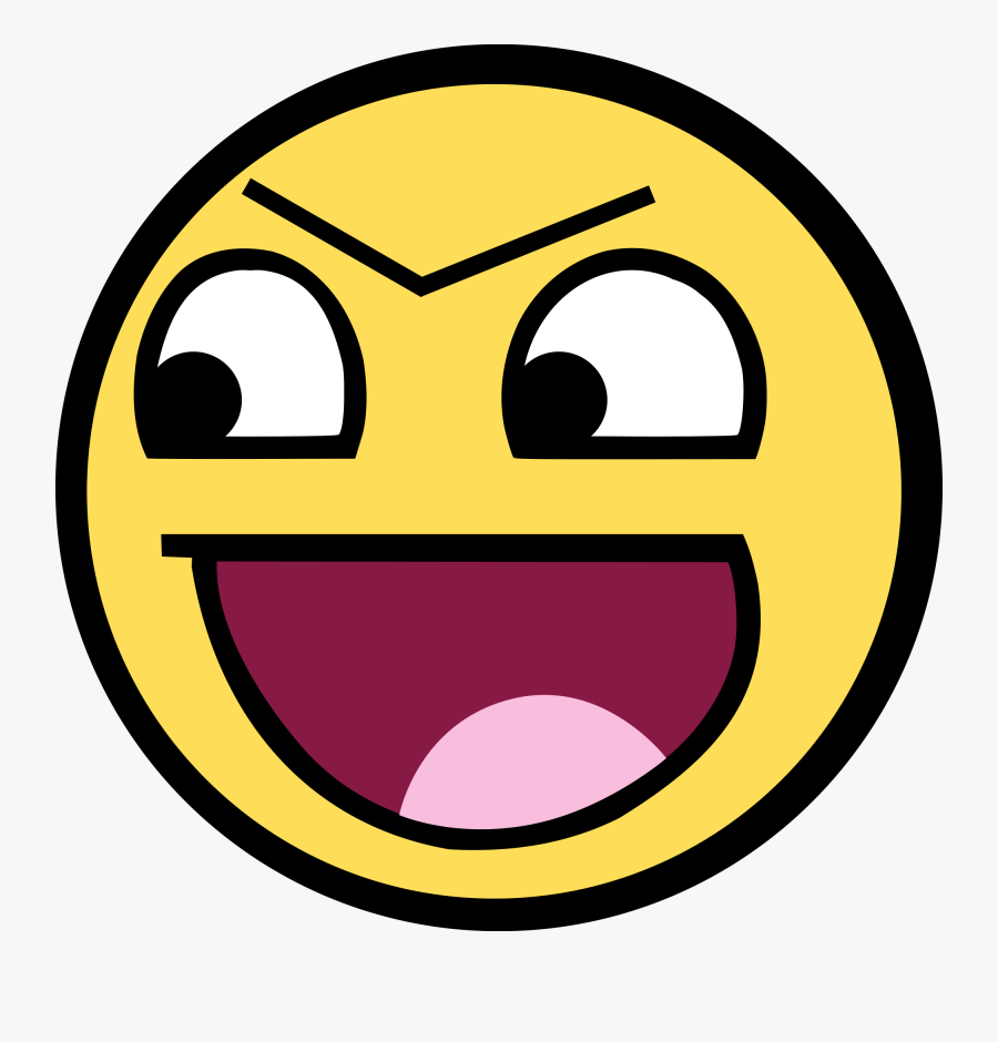 Clip Art Mischievous Smileys - Derpy Awesome Face , Free Transparent ...