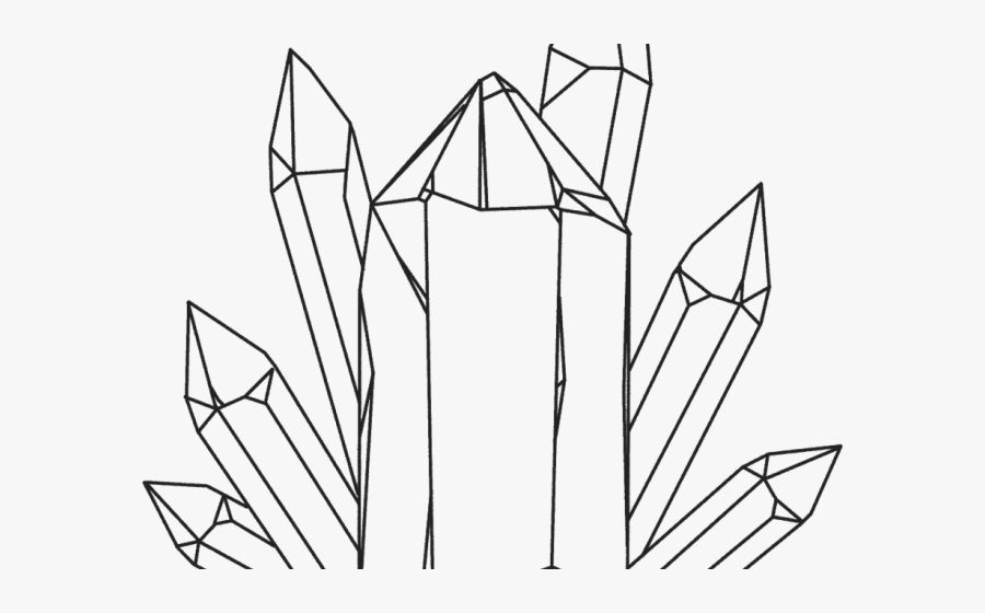 Drawn Crystal Shading - Crystal Line Art Transparent , Free Transparent ...