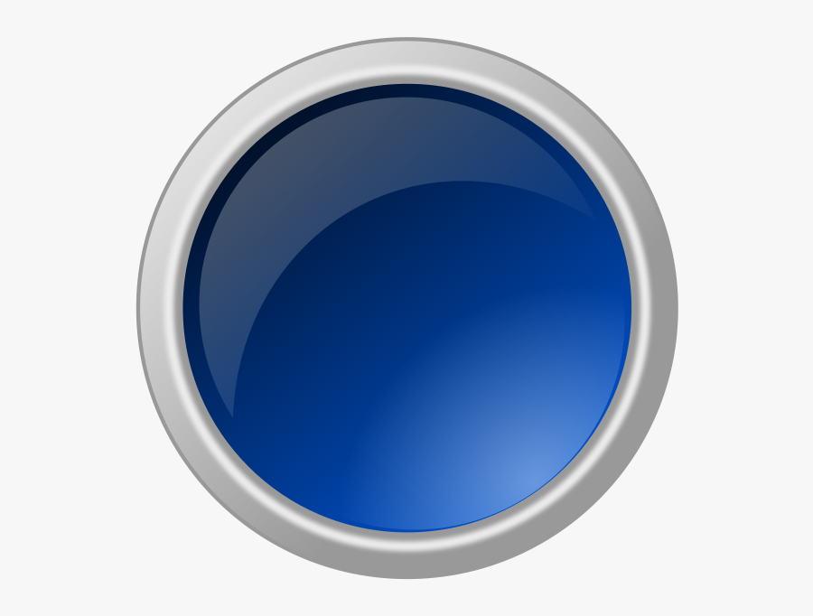 Glossy Blue Button Clip Art At Clker - Circle , Free Transparent ...