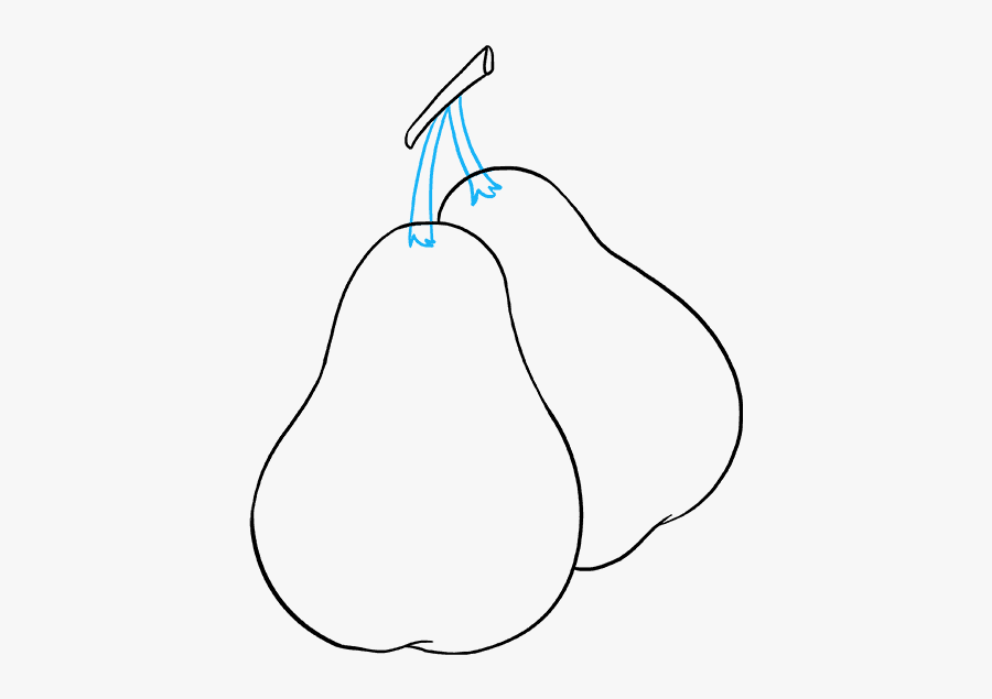 How To Draw Pears - Line Art , Free Transparent Clipart - ClipartKey