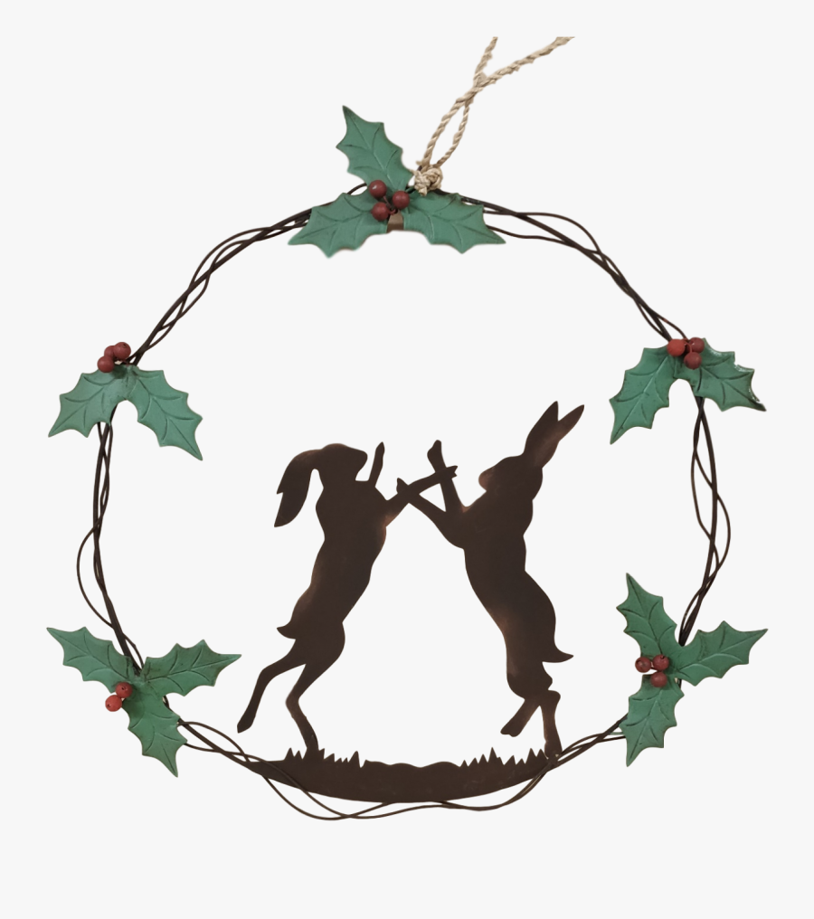 Boxing Hares Silhouette , Free Transparent Clipart - ClipartKey