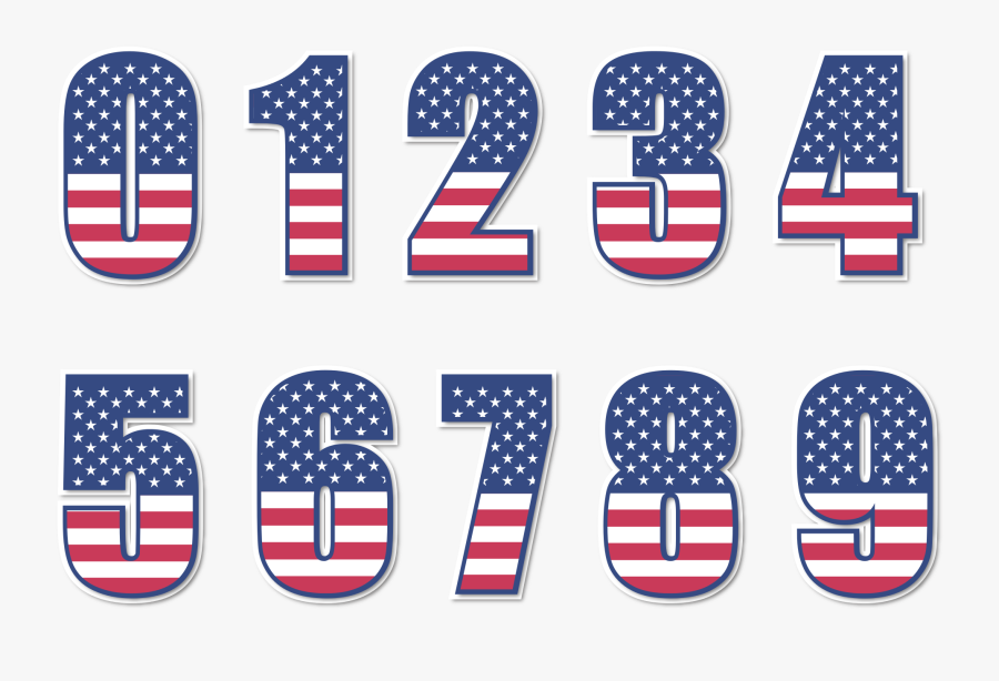 American Flag Number Stickers , Free Transparent Clipart - ClipartKey