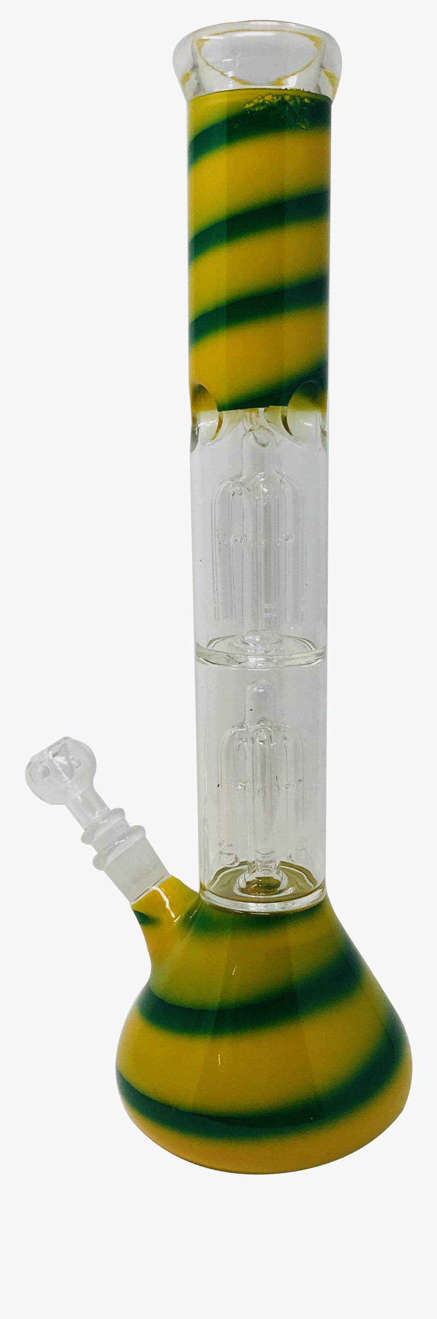 Zebra Double Tree Perc Bong - Glass Bottle , Free Transparent Clipart ...