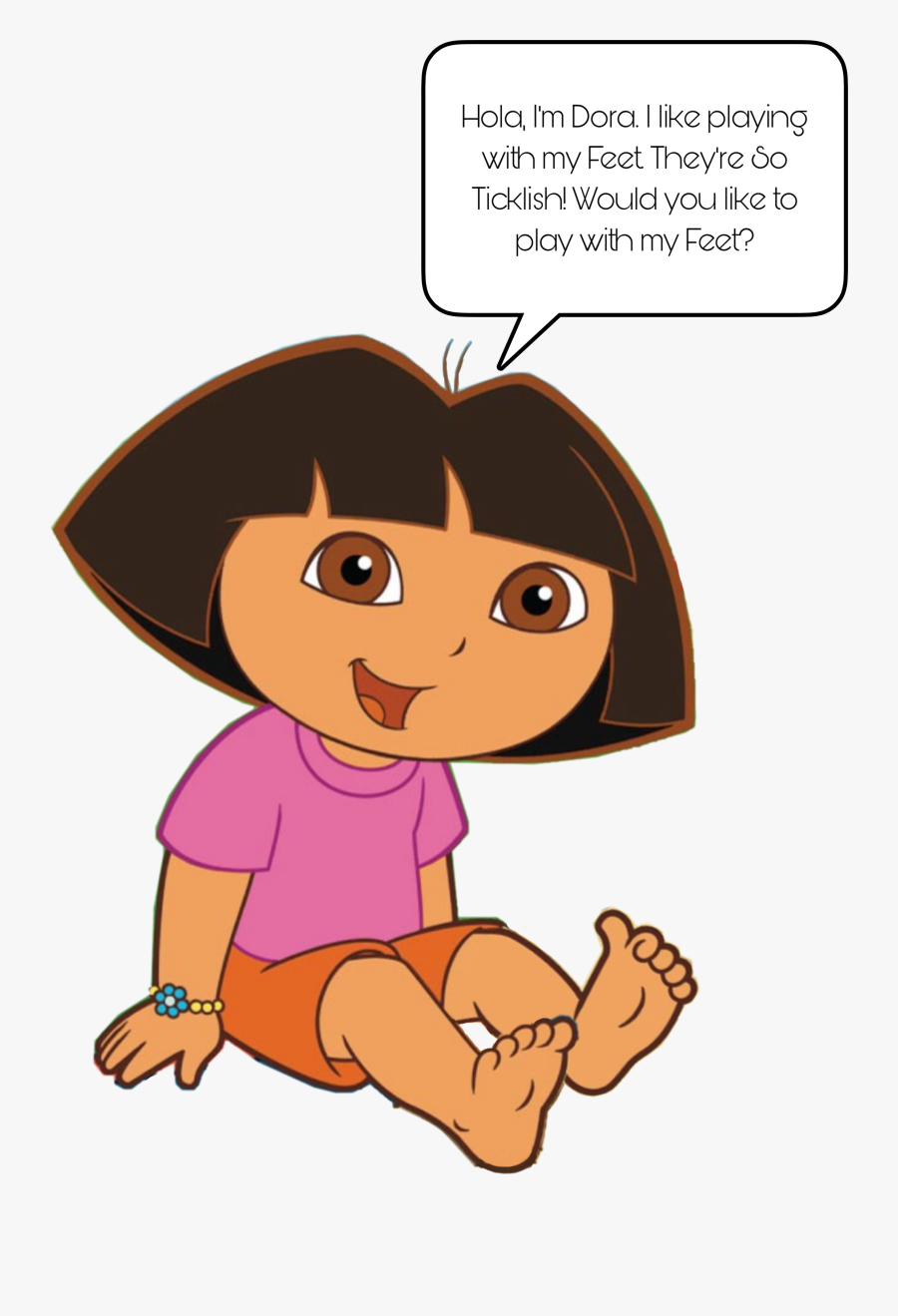 Transparent Tickles Clipart - Dora The Explorer Dora Feet , Free ...