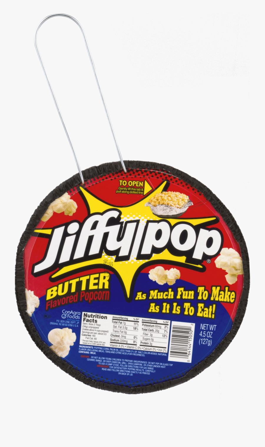 Jiffy Pop Butter Flavored Popcorn, Clipart , Png Download - Circle ...