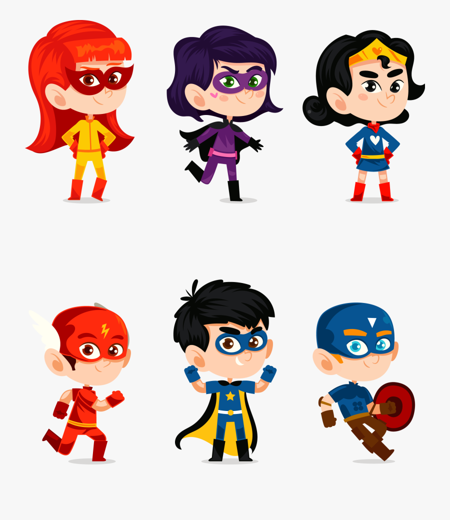 Painting Clipart Superhero - Super Hero Cute Cartoon , Free Transparent ...