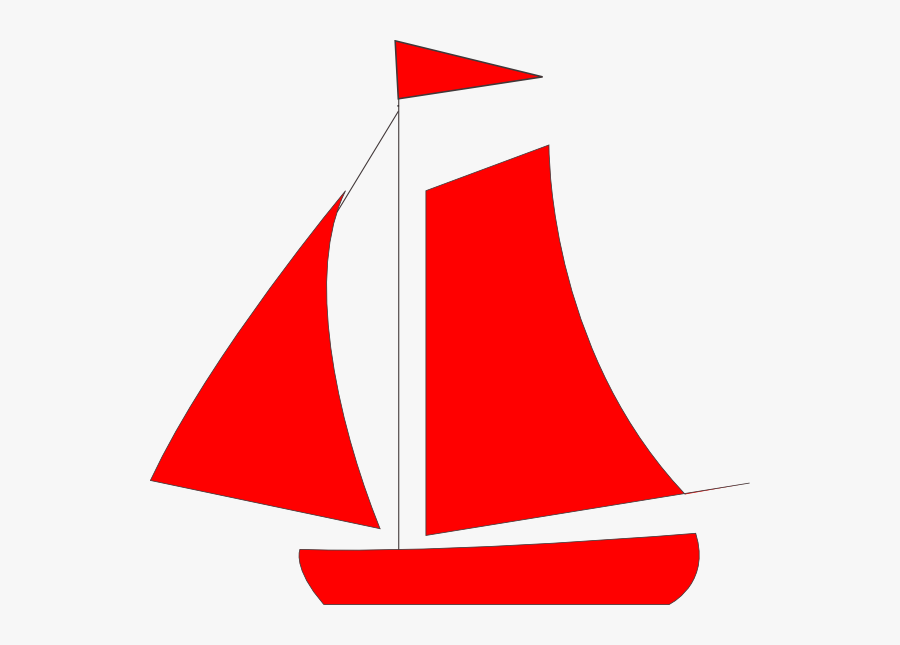 Vector Stock Red Sailboat Free On - Red Sail Boat Clip Art , Free ...