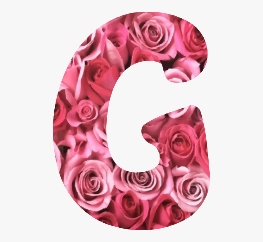 Pink,flower,garden Roses - Letter Flowers Images Download , Free ...