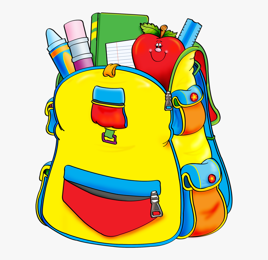 Blue School Backpack Png Clipart - Kindergarten School Supplies , Free ...