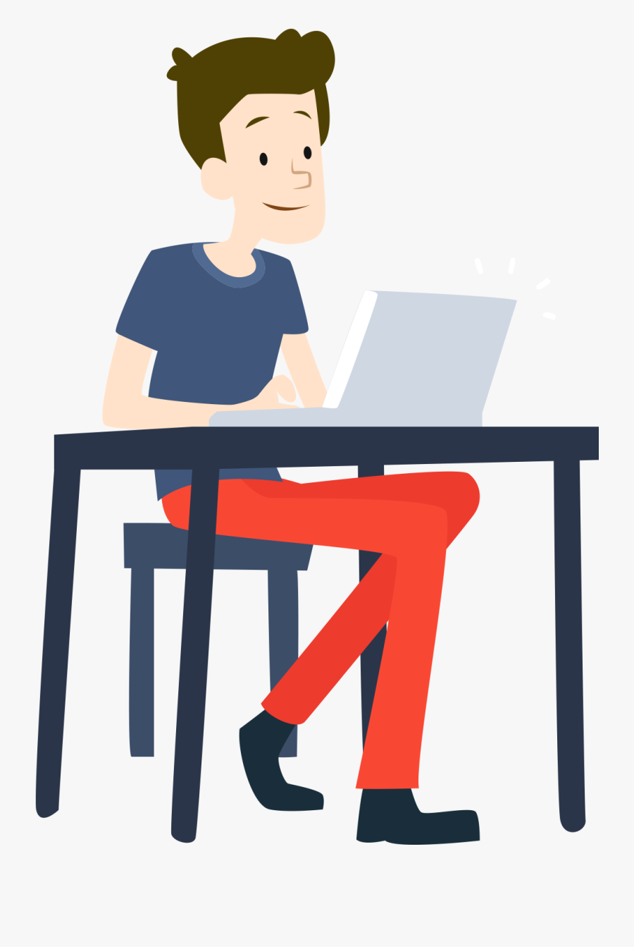 Transparent Homework Clipart - Student Computer Clipart Png , Free ...