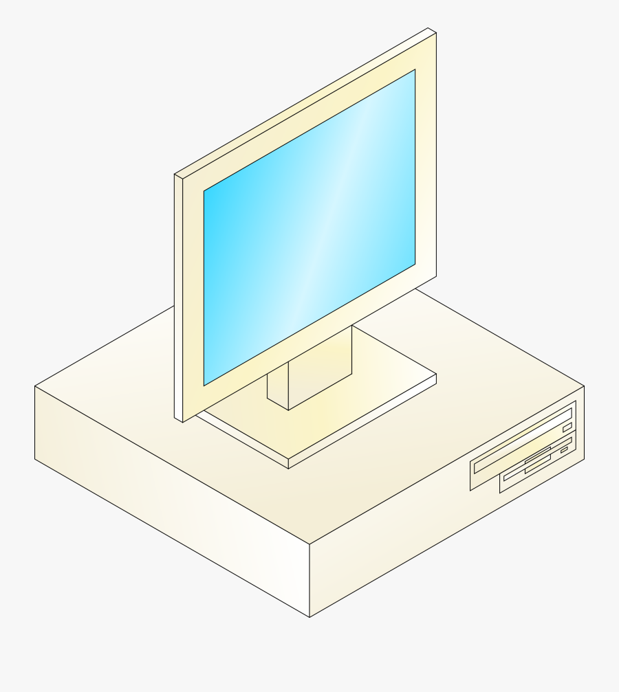 Rip-off - Clipart - Desktop Computer With Monitor On Top , Free ...