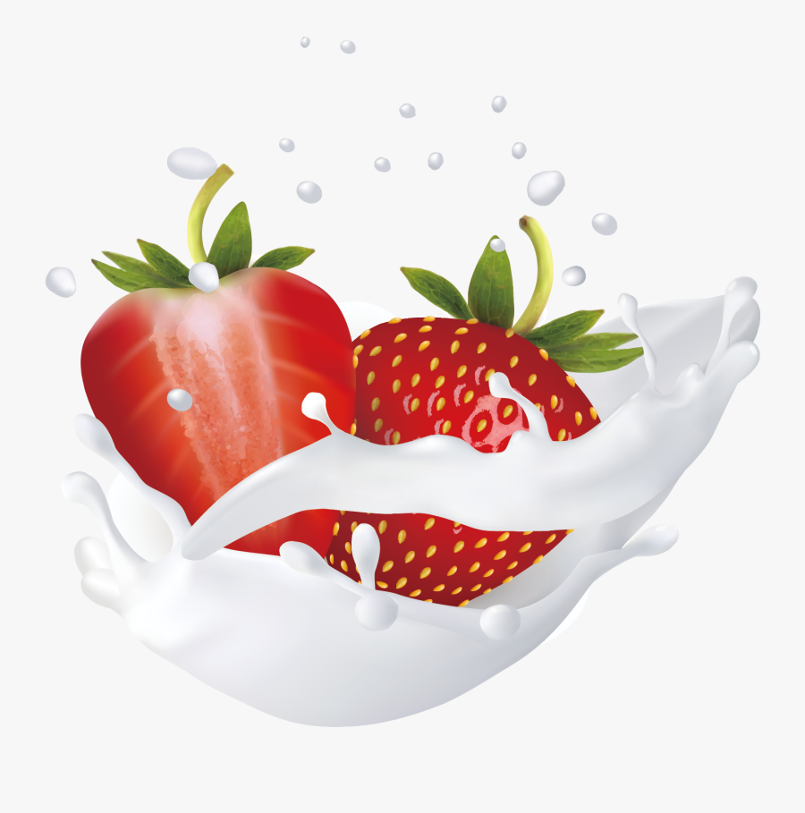 Flavored Milk Splash Peach - Strawberry Milk Splash Png , Free ...