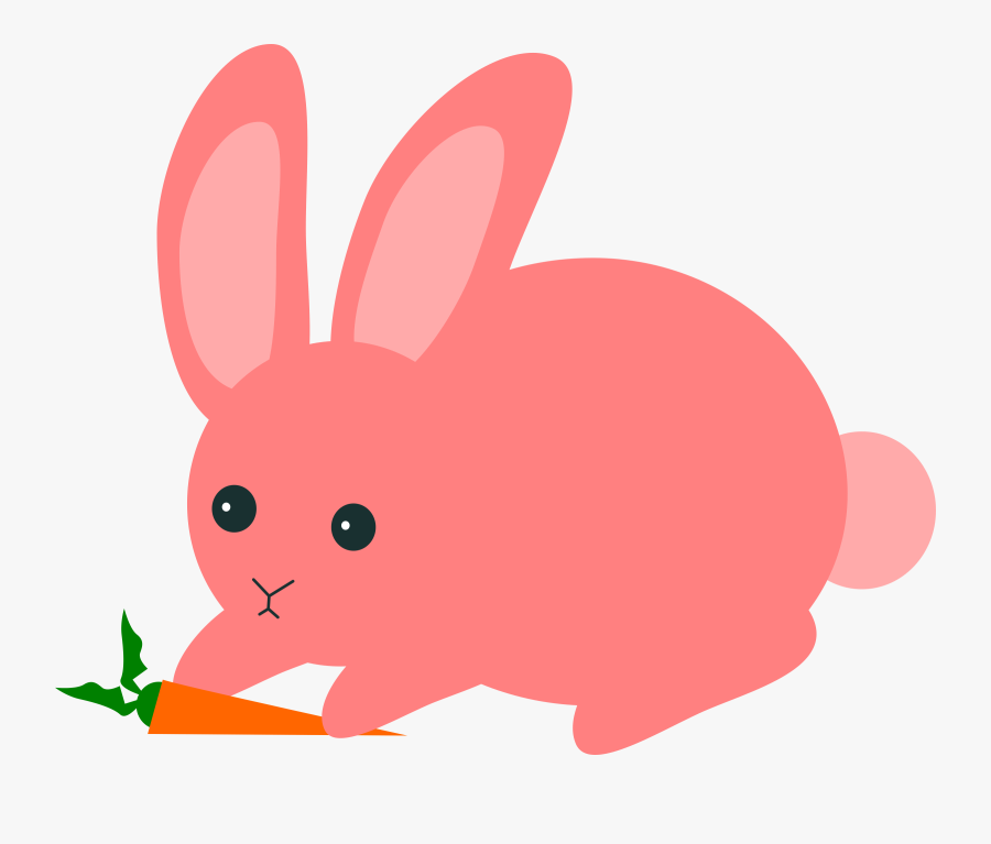 Pink Rabbit Cliparts - Transparent Easter Bunny Clipart , Free ...