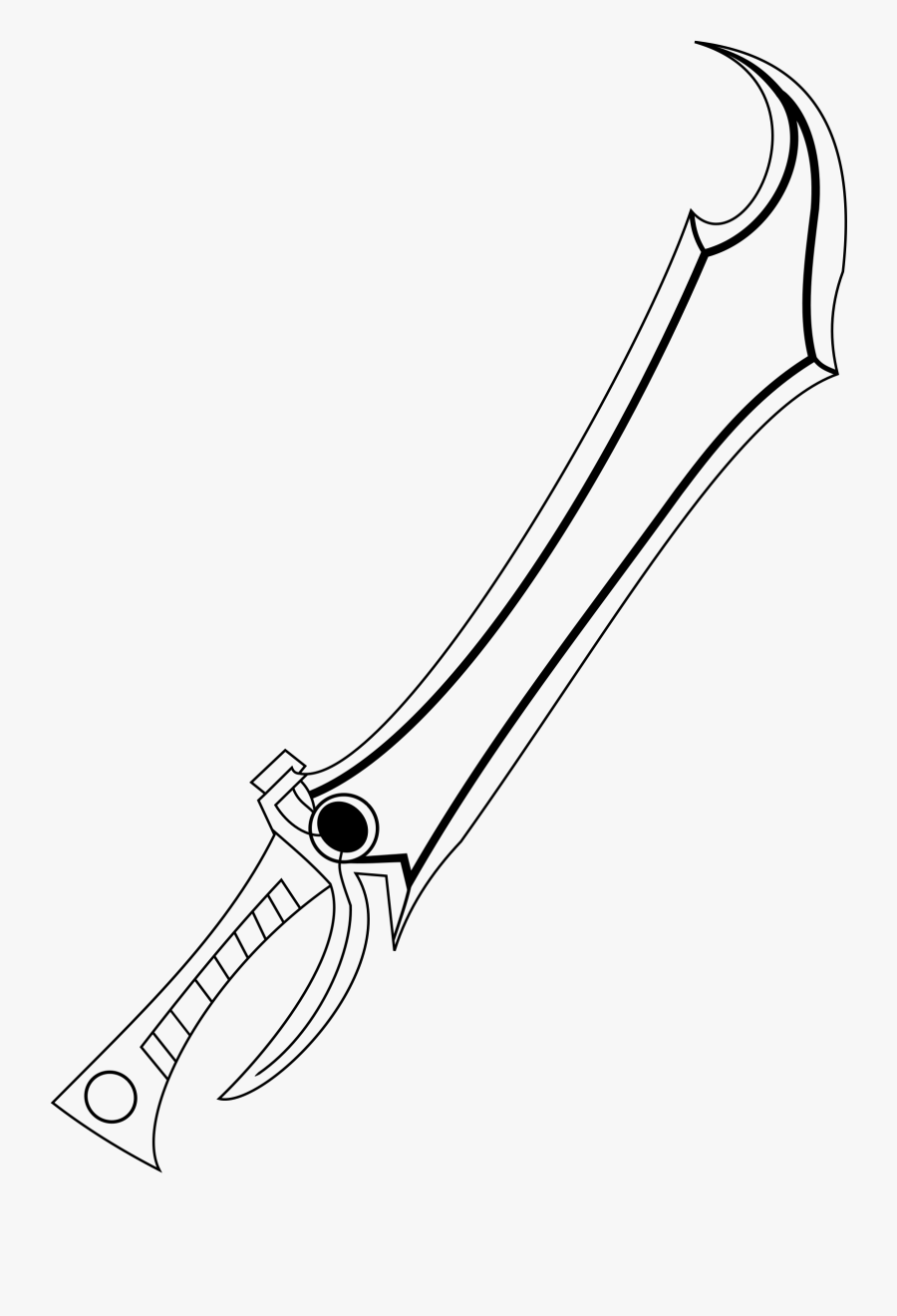 Sword Clipart Outline - Fantasy Sword Clip Art , Free Transparent ...