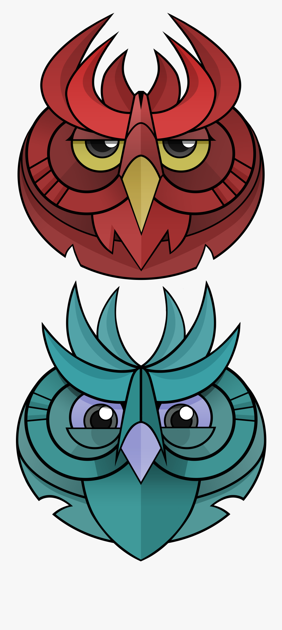 Owl Themed, Color Inverted Logo Designs Clipart , Png - Cartoon , Free ...