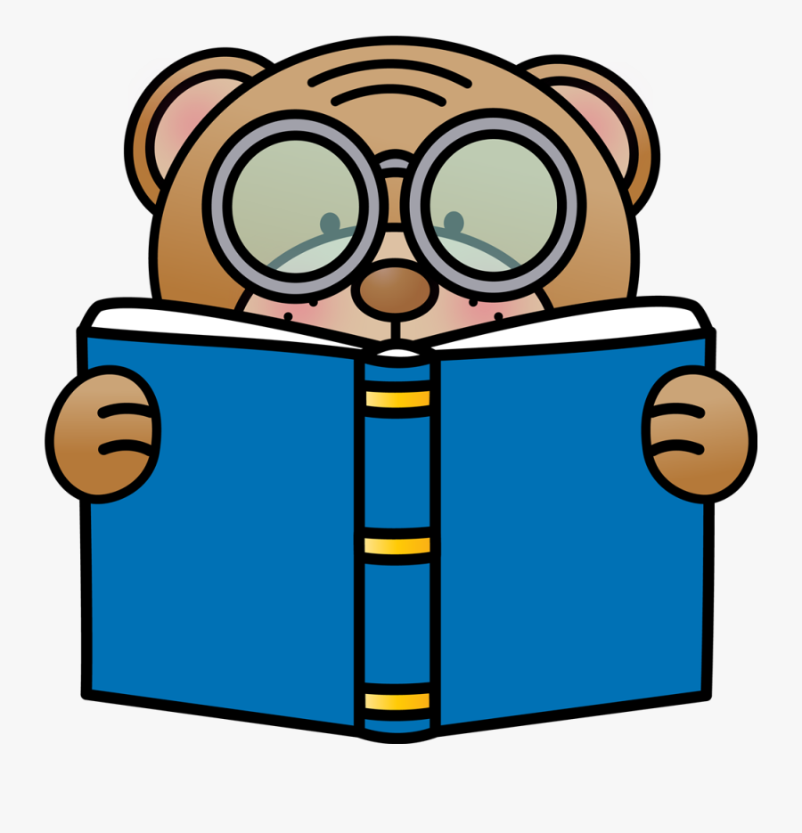 A Bear Reading A Book , Free Transparent Clipart - ClipartKey